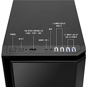 Antec P101 Silent Performance Series Mid-Tower PC Computer Case with Sound Dampening Panels, 4 X 120/140mm Cooling Fans Pre-Installed