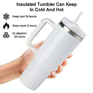 BELYQLY 40oz - New Version Stainless Steel Vacuum Insulated Tumbler with Lid and Straw for Water, Smoothie and More, Iced Tea or Coffee (Sublimation)