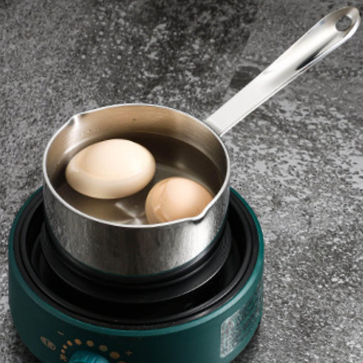 Stainless Steel Mini Sauce Pan, 350/500ML Small Saucepan Sauce Cup Sauce Pot with Long Handle for Banquet Chocolate Melting Coffee(350ML)