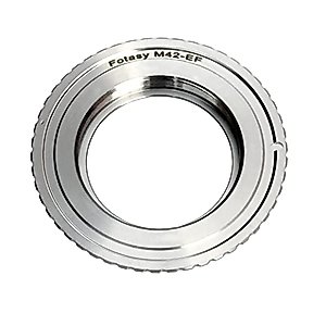 Fotasy Copper M42 Lens to Cannon EF Adapter, 42mm Screw Mount Lens to EFs, Infinity Focus, Compatible with Canon DSLR 6D 5D Mark IV III II 1Ds 1D 7D II 90D 80D 77D 70D 60D 50D 1300D 1200D 1100D 760D