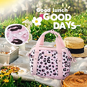 TOURIT Lunch Bag Women Insulated Lunch Box Durable Lunch Tote Bag Lunch Cooler Bag for Women Work, School, Picnic, Pink