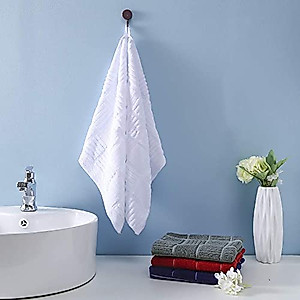 Anyi Kitchen Dish Towels Heavy Duty Absorbent Dish Cloths with Hanging Loop 100% Cotton Tea Bar Towels (16x26, Set of 3, White)