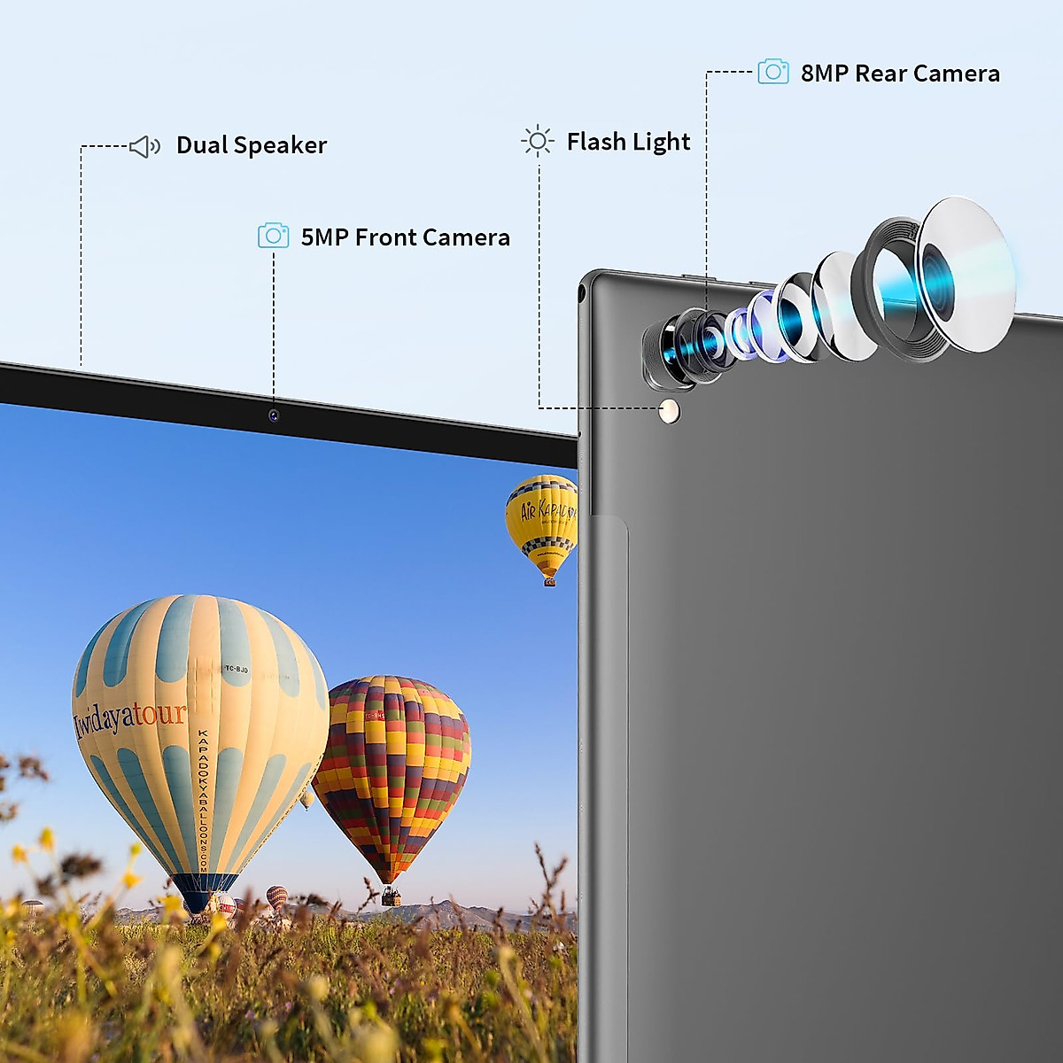 Android Tablet 2 in 1 Tablet, 10 inch Android 12 Tablet 6GB+64GB with Keyboard, Tablets with Case Mouse Stylus,512GB Expandable Dual Camera, WiFi, Bluetooth, GMS Certified Tablet PC(Green)