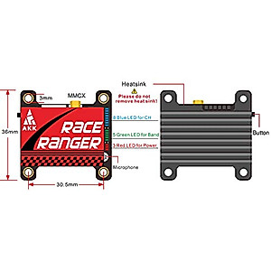 AKK A1819(US Version) 5.8G Long Range VTX FPV Transmitter 200mW/400mW/800mW/1000mW Switchable VTX Support Smart Audio