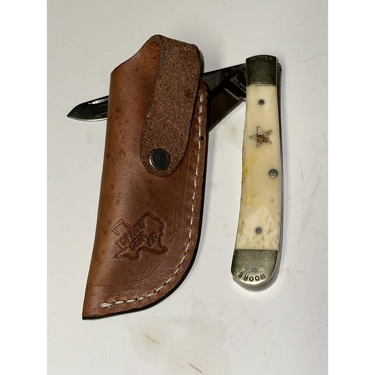 TOP HAND GEAR LEATHER KNIFE SHEATH, Belt Sheath, Sheath for Knife, Belt Loop, Trapper Sheath,