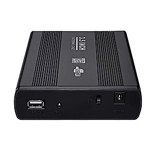 3.5 inch HDD External Case USB 2.0 to SATA External 3.5 Hard Drive Enclosure Disk for 3.5 SATA HDD External Storage Box with Aluminum Case (USB2.0-Silver)