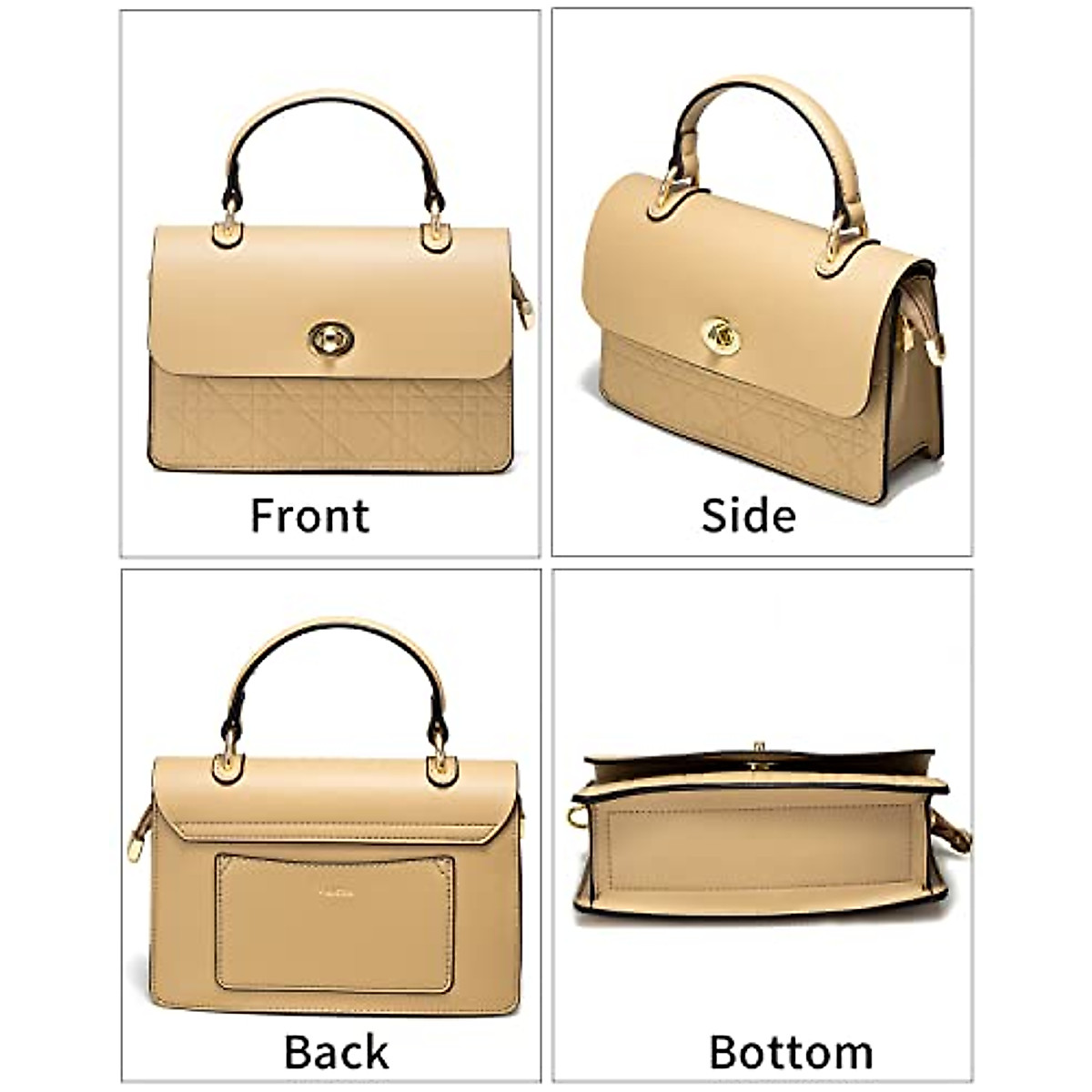 VASETA Handbag Satchel Shoulder Bag Totebag Designer Tote Retro Ladies PU Leather Casual Designer Tote Retro Ladies PU Leather Casual Work Tote