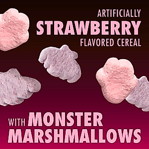 Franken Berry Cereal with Monster Marshmallows, Kids Breakfast Cereal, Limited Edition, Made with Whole Grain, Family Size, 16 oz