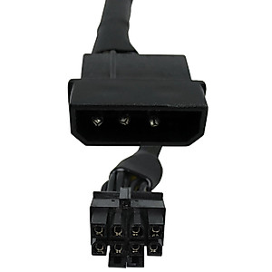 COMeap Molex to CPU 8 Pin EPS Power Cable, LP4 Molex Male to CPU 8 Pin (4+4) EPS-12V Adapter Converter Sleeved 13-inch(33cm)