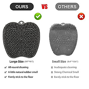 HONYIN XL Size Large Shower Foot Scrubber Mat - Cleans，Exfoliation，Massages Your Feet Without Bending, Foot Circulation & Relieve Tired Feet, Foot Scrubber for Use in Shower with Non-Slip Suction Cups