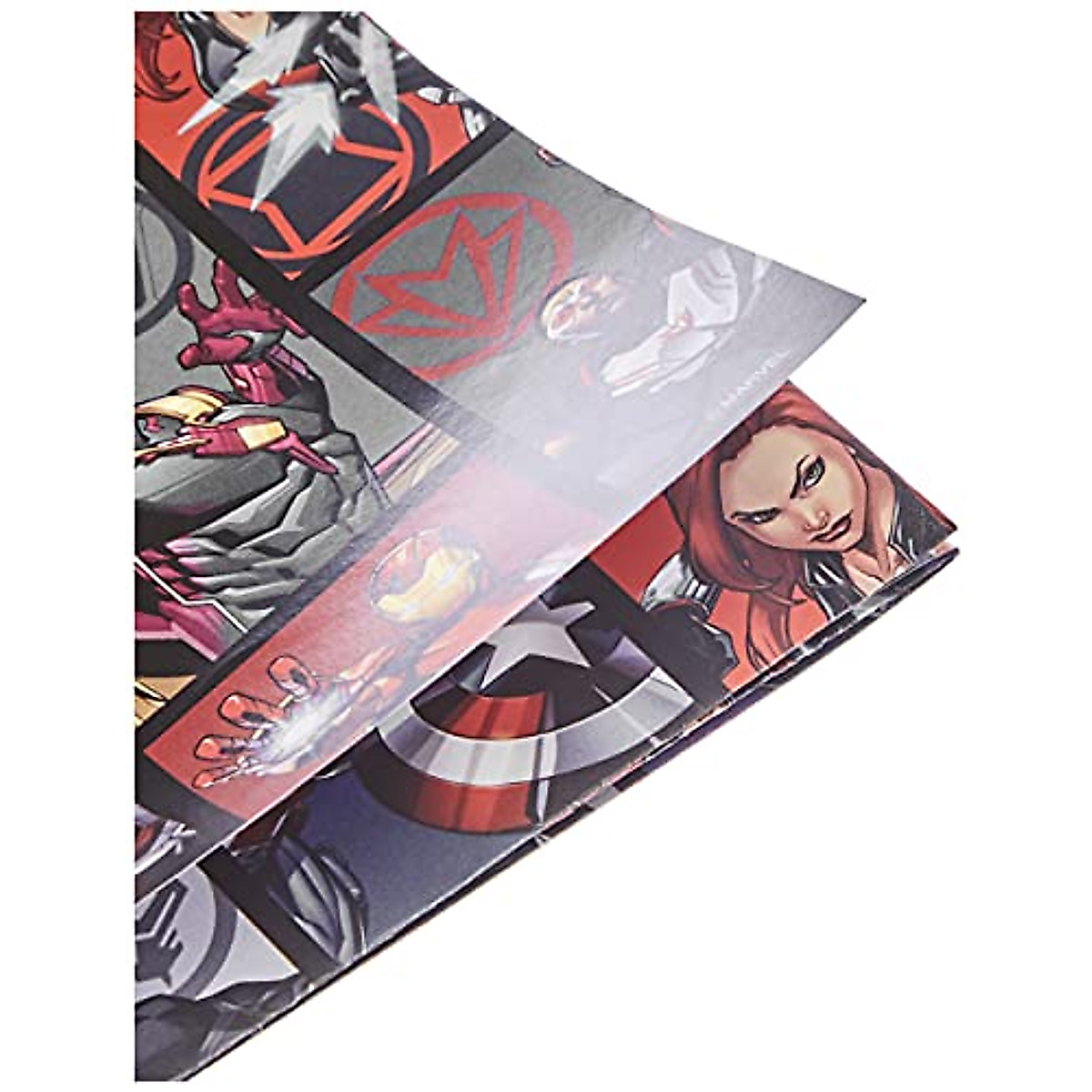 Boys Superhero Wrapping Paper - Marvel Hero Wrapping Paper - Boys Marvel The Avengers Blue Wrapping Paper Sheets - Wrapping Paper for Kids - Wrapping Paper for Boys