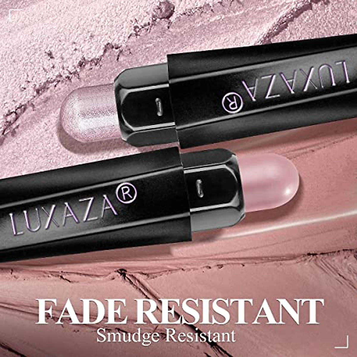 LUXAZA 6PCS Eyeshadow and Eyeliner Pen, Matte And Shimmer Cream Champagne Eye Brightener Pencil Crayon Purple Pink,Waterproof Makeup Stick - Purple Pink