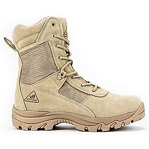 Ryno Gear Tactical Combat Boots with CoolMax Lining (Beige) (8, 12)
