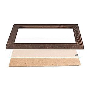 Rustic Wooden Picture Frame 11x14 Inch - Natural Solid Eco Distressed Wood for Wall Mounting Photo Frame - Brown Wenge