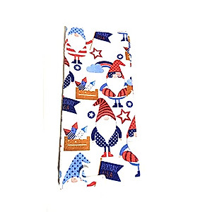 Set of 2 Decorative Patriotic 4th of July Gnomes Kitchen Towels, 15x25 in