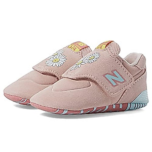 New Balance Kid's 574 V1 Crib Hook & Loop Sneaker, Pink Haze/Natural Pink, 3 Infant