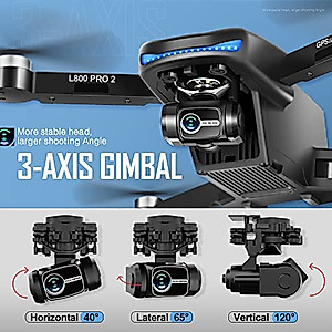 HHD Drones with Camera for Adults 4k，3-Axis Gimbal, Foldable RC Quadcopter with 5G WiFi FPV Live Video，50 Minutes Flight Time, App Control,2 Batteries