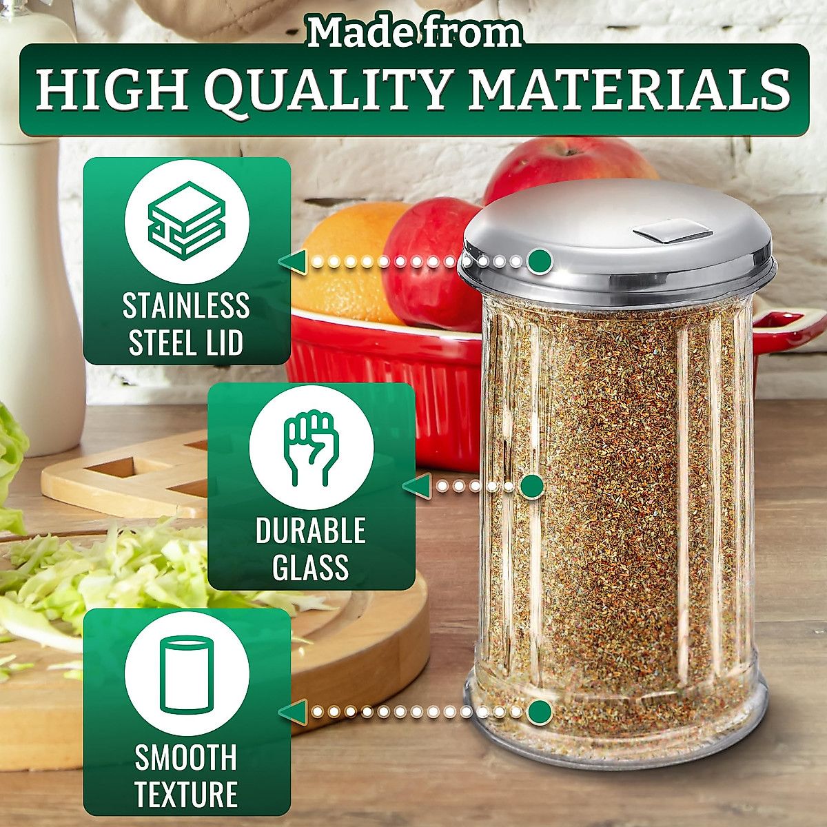 12 Oz Glass Sugar Dispenser with Pour Spout - Sugar Container with Lid Sugar Shaker Dispenser Sugar Jar with Lid Sugar Container for Coffee Bar Sugar Pourer Dispenser - Sugar Holder for Coffee Bar