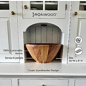 Ironwood Gourmet Salinas Extra Large Fruit and Salad Bowl, Acacia Wood