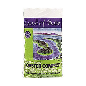 Coast of Maine Quoddy Blend Lobster and Crab Organic Compost Plant Potting Soil Blend Bag for Container Gardens and Flower Pots, 1 Cubic Foot