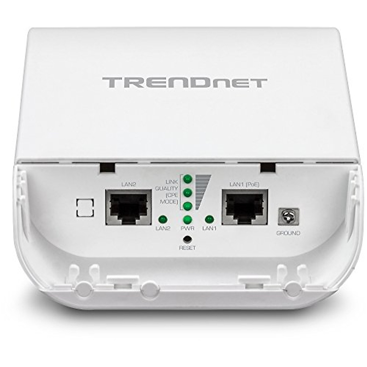 TRENDnet 10dBi Wireless N300 Outdoor PoE Pre-configured Point-to-Point Bridge Bundle Kit, TEW-740APBO2K, 2 x Pre-configured Wireless N Access Points, IPX6 Rated Housing, Built-in 10 dBi Antennas white
