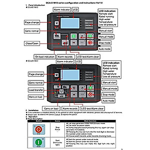YOKDEN DC42D-MK3 Diesel/Gasoline/Gas Genset Generator Engine Controller Manual/Auto Remote Start ATS Control Module DC 8-36V with Mains Monitor and AMF Function