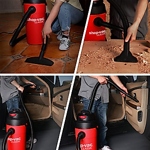Shop-Vac 5 Gallon 5.5 Peak HP Wet/Dry Vacuum, Wall Mountable Compact Shop Vacuum with 18' Extra Long Hose & Attachments, Ideal for Jobsite, Garage, Car & Workshop. 9522236