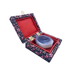 KOLAMOON ID: 50MM 1.97" Lab Grinding Natural Agate Mortar and Pestle Set Standard Form Inner Diameter 50mm Inner Depth 15 mm