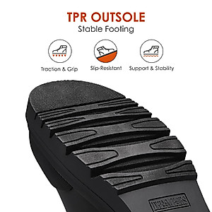 DREAM PAIRS Women's Waterproof Winter Snow Boots with Warm Comfortable Fur Lining, Anti Slip Rubber Mid-Calf Booties Outdoor, Sdsb2203W, Black, Size 10