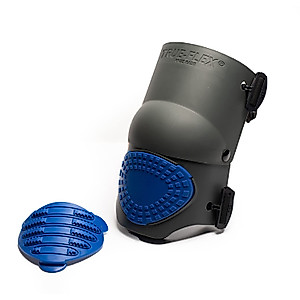 TSE Safety - TSE-TFLX-4-16-GEL Flex Work Knee Foam Padding Pads - Anti-Slip Strong Double Straps Comfortable Knee Protection Breathable Heavy Duty for Indoor and Outdoor Use – Black & Blue