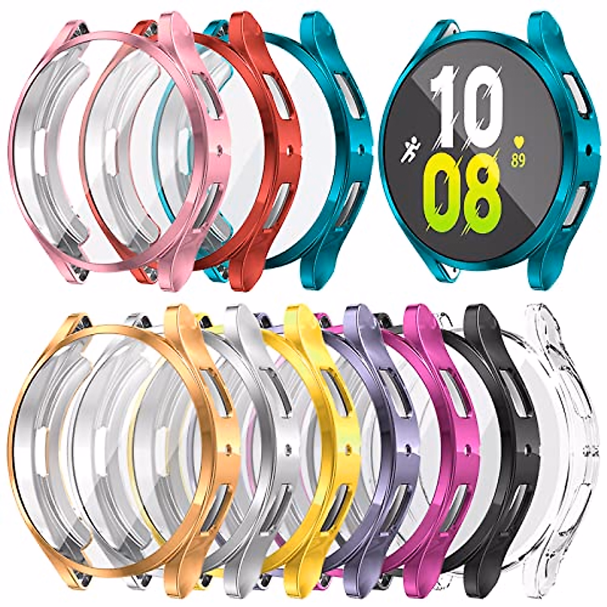 Wugongyan Protective Case] Compatible with Samsung Galaxy Watch 5 & Galaxy Watch 4 Screen Protector Accessories Soft TPU Cover Scratch Resistant Protective (10-Pack, [40mm])