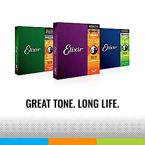 Elixir Strings 19052 Coated Nickel Electric Guitar Strings, Light (.010-.046)