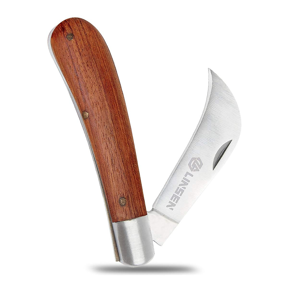 Linsen-outdoors Pruning Knife,Grafting knife, Stainless Steel Garden Budding Knife, Folding Pocket Knife For Grafting Multi Cutting Tool, Weed Bushes Branches Mushroom Diggig Knife