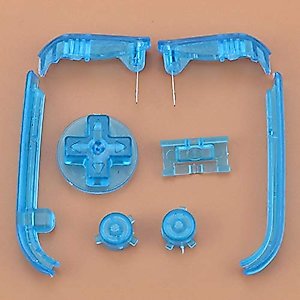 Plastic DPads Power ON Off Buttons for Gameboy Advance A B L R Buttons Frame GBA Buttons (Light Blue)