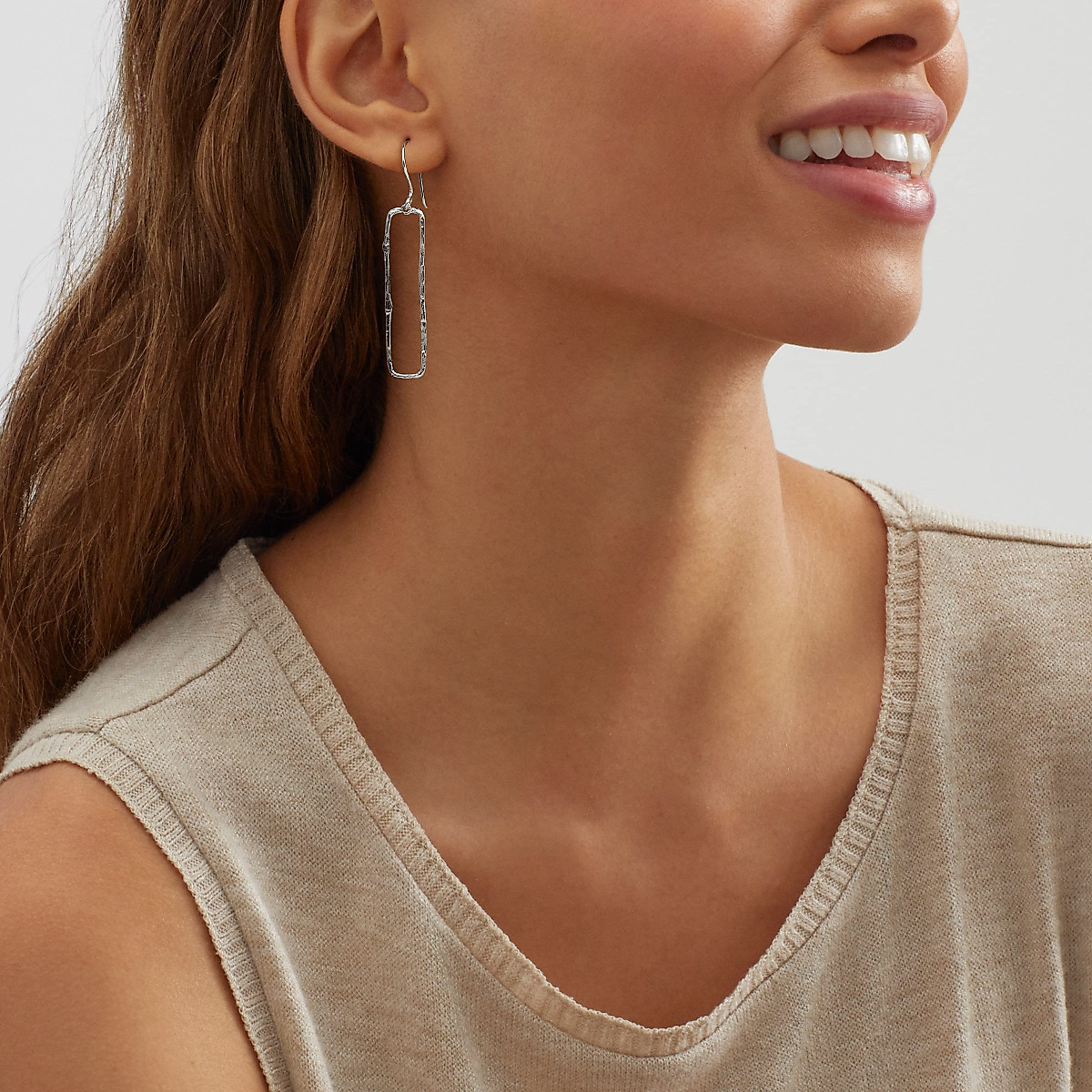 Silpada 'Balancing Act' Drop Earrings in Hammered Sterling Silver