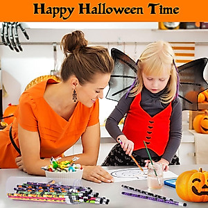 50Pcs Halloween Pencils Colorful Wood Pencils with Erasers Assorted Pattern Pencils for Halloween Party Favors Trick or Treat Halloween Goodies Bags Filler Game Prizes Classroom Rewards for Kids Adult