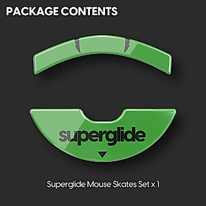 Superglide1 - Super Smooth Polished Surface Mouse Feet/Skates Made with Ultra Strong Flawless Glass Super Fast Smooth and Durable Sole for Razer Viper 8K / Viper [Green]