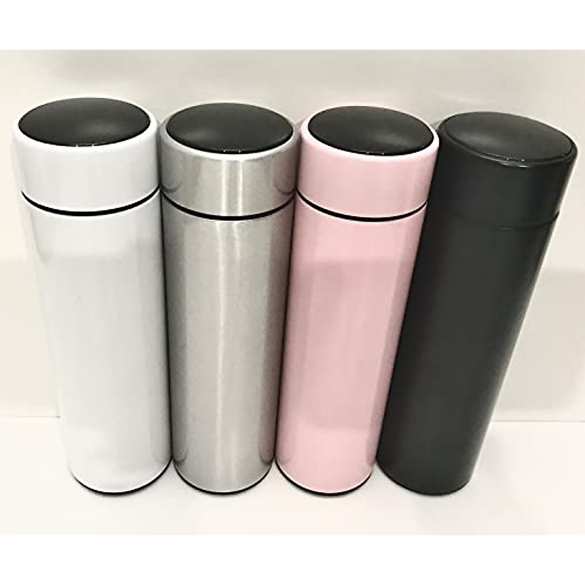 MMSA Insulated Tumbler Bottle with LED Temperature Display in Fahrenheit (Pink)