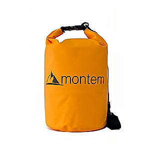 Premium Waterproof Bag/Roll Top Dry Bag - Perfect for Kayaking/Boating/Canoeing/Fishing/Rafting/Swimming/Camping/Snowboarding Crafted by Montem (Orange, 20L)