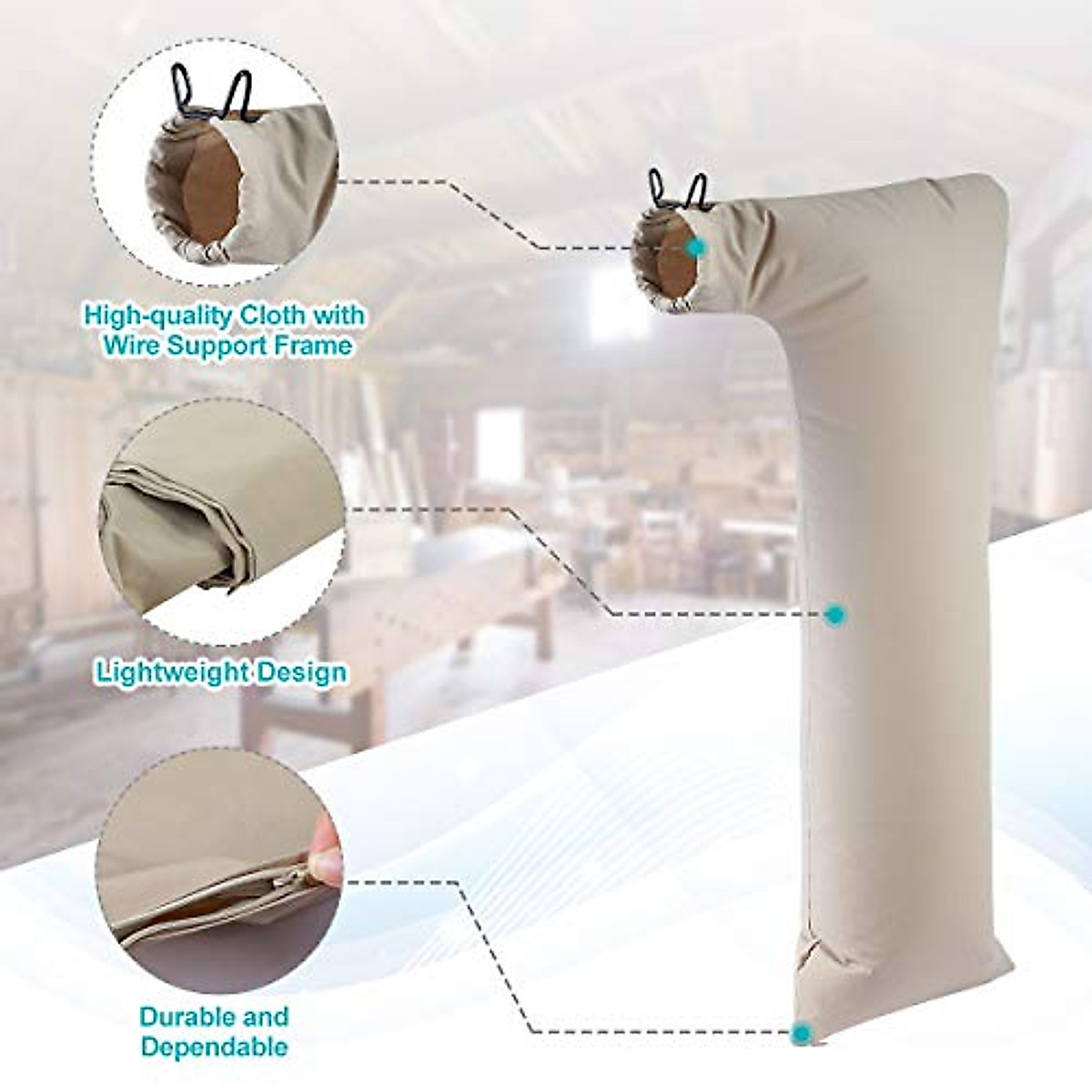 LANMU Table Saw Dust Collector Bag Compatible with Bosch/Dewalt/Ryobi/Craftsman/RIGID/Delta/Porter Cable/Makita/Metabo/Kobalt/Skilsaw 10" Tablesaws with 2.5" Dust Port