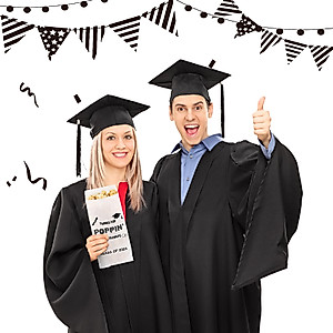 Sunnychicc 200 Pcs Class of 2025 Popcorn Bags Graduation Party Favors Snack Goodie Cookie Bags Grease Resistant Paper Individual Servings for Graduation Party Favors Pop Corn Bag Bulk(Poppin)