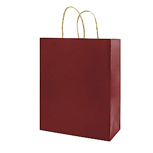 Small Each 100 Pack Brown&Color Craft Paper Gift bags with Handles Bluk for Birthday Party Favors Christmas