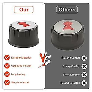 PalpitateC Gas Grill Burner Knobs 69893 Compatible with Weber Spirit 200 & 300 Series (with Up Front Controls) Years 2013 and Newer, Control Knobs Replacement Set of 3