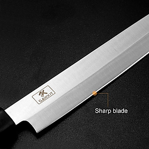 sawkit Sashimi Sushi Knife 7-9 Inch/Fish Perfect Boning Knives/Bread Chef's/For Cutting Sushi/Sashimi Fish Filleting Slicing/Very Sharp Stainless Steel Blade Meat and Peeling Multi-Purpose Kitchen