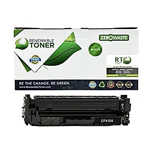 Renewable Toner Compatible MICR Toner Cartridge Replacement for HP 410A CF410A Laser Printers M377 M452 M477