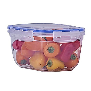 Superio Sealed Food Storage Container, 4.2 Qt, Airtight Leak Proof Meal Prep Containers, Rectangle Shape, Microwave and freezer safe, BPA-free Plastic (1, 4.2 Quart)
