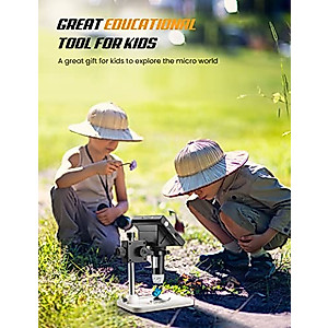 4.3 Inch Coin Microscope,ANNLOV 50X-1000X Magnification LCD Digital Microscope with 8 Adjustable LED Lights for Kids and Adults for Coin/Stamps/Plants/Soldering