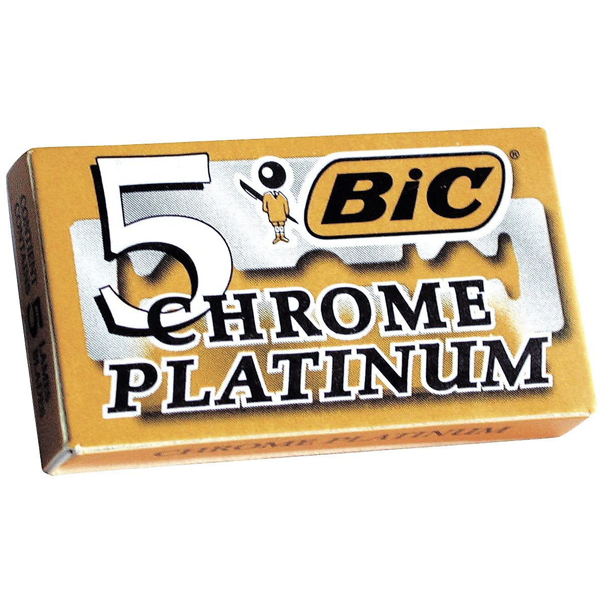 50 BIC Double Edge Razor Blades Chrome Platinum