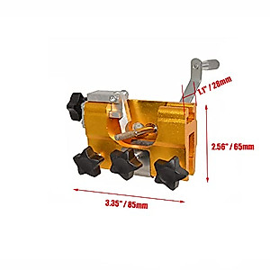 Pastlla Chainsaw Chain Sharpening Jig Chainsaw Sharpener Kit Version Portable Chainsaw Sharpener Chain Saws and Electric Saws Sharpening Jig for Lumberjack, Garden Worker 3.35"x2.36"