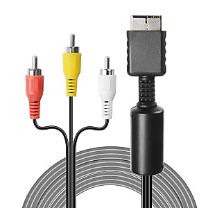 TENINYU Audio Video RCA Cable - Game Console Composite Accessories Connection AV Cable for PS1 PS2 PS3, 6FT